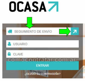 OCASA - Ir a Seguimiento de Envíos - 0800 y WhatsApp