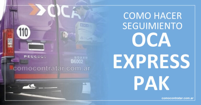 Hacer Seguimiento OCA Express Pak - Paquetería y Otros Envíos