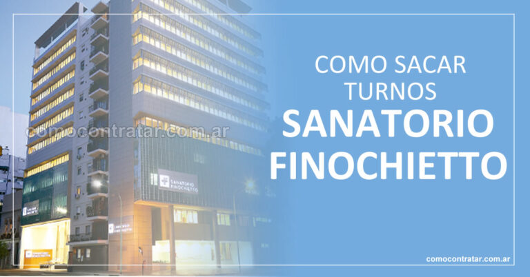 Sanatorio Finochietto - Ir a Sacar Turnos Online o Teléfono